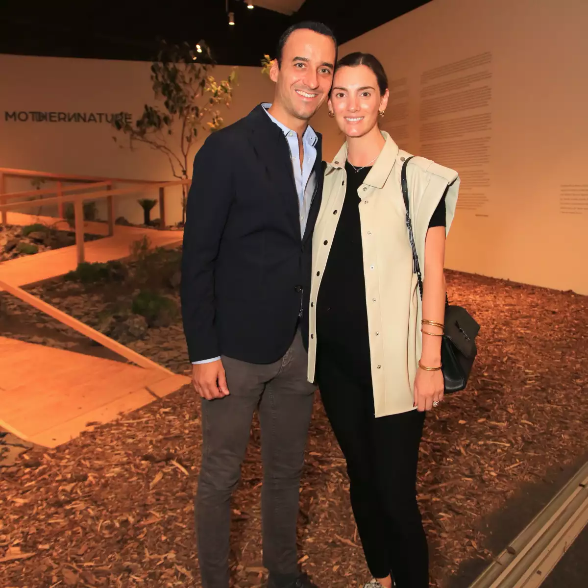 Santiago y Mónica de Haro en la apertura de la exposición Mother Nature