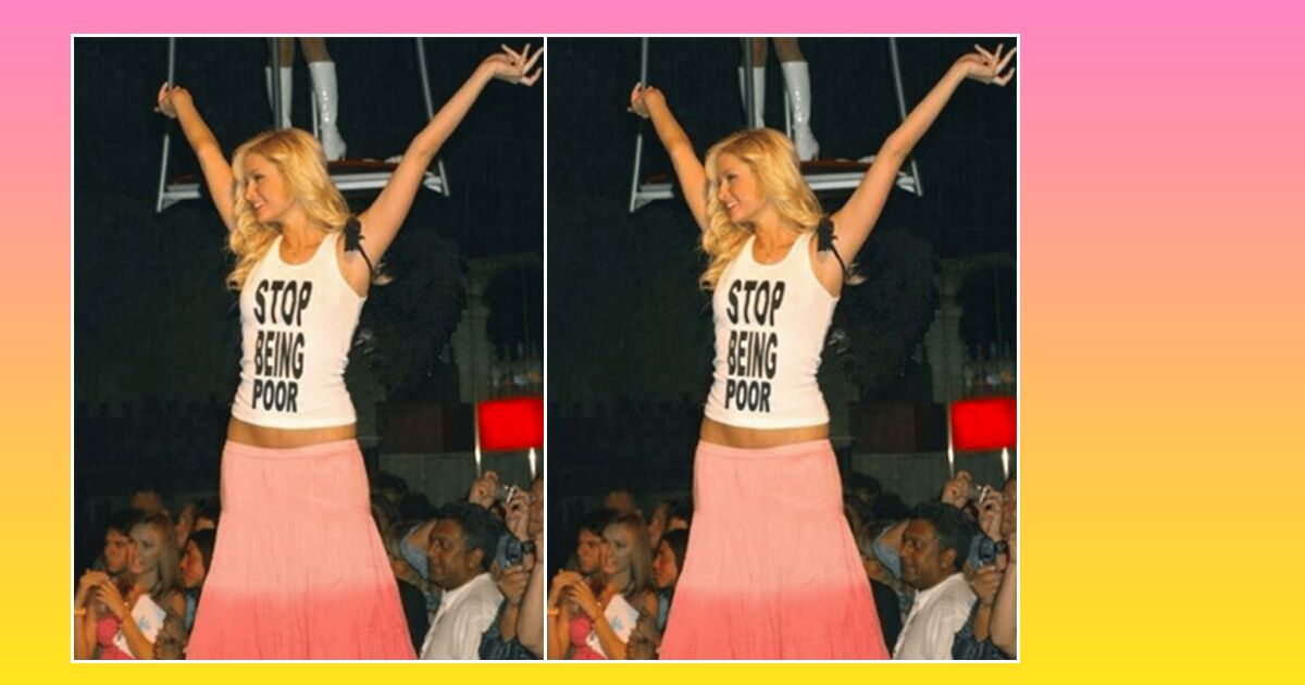 Paris Hilton nunca usó la blusa que dice "Stop Being Poor"