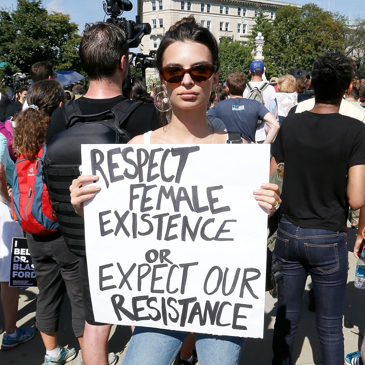 Emily Ratajkowski fue arrestada durante una protesta en Washington