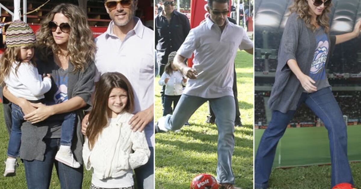 Isabella Camil disfruta en familia de una mañana de futbol