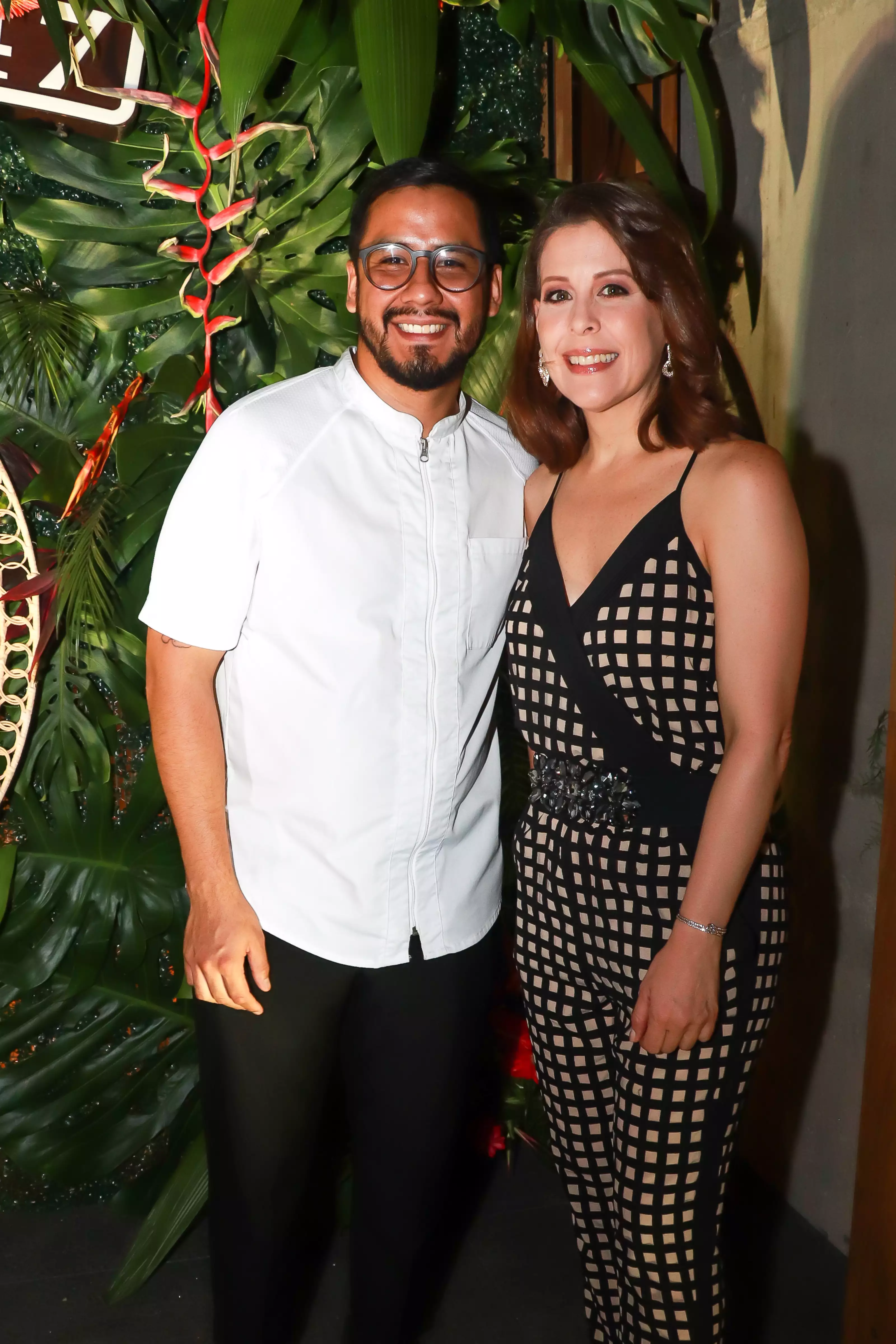 Alan Salomón y Nabille Fillat en la inauguración de Volga