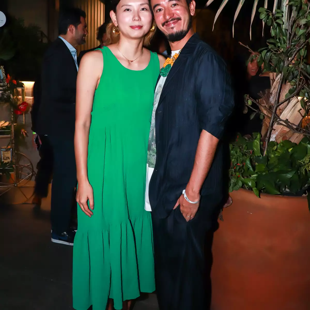 Alan Salomón y Nabille Fillat en la inauguración de Volga