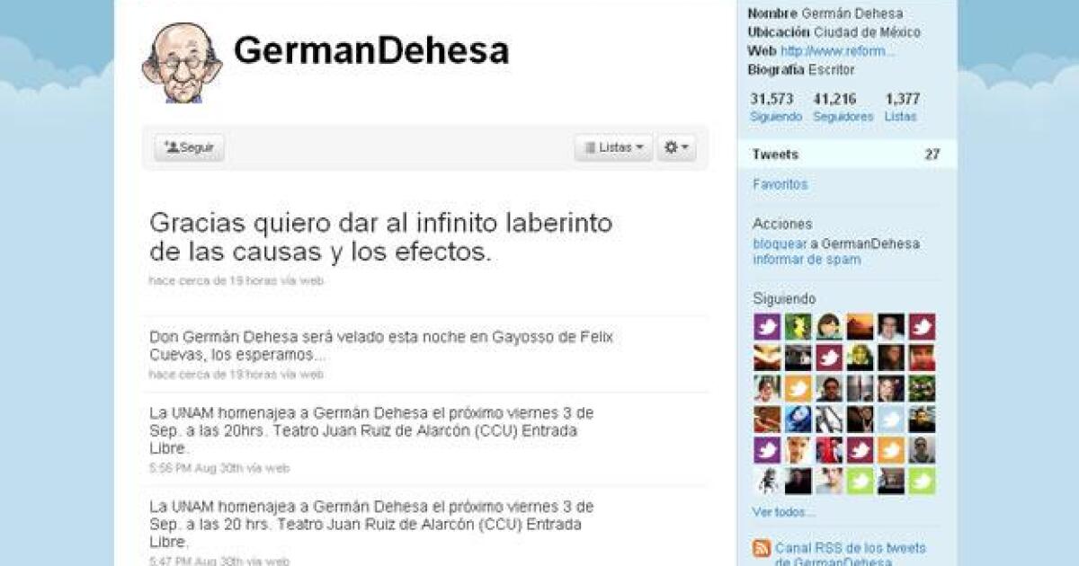 Los 10 mejores mensajes de Germán Dehesa en Twitter