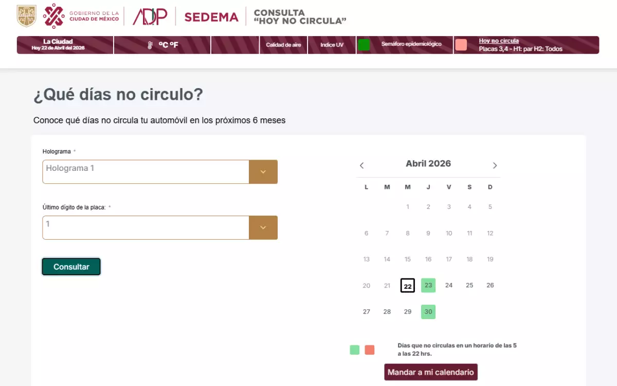 Hoy No Circula 23 de abril de 2026: qué autos no pueden salir en CDMX y ...