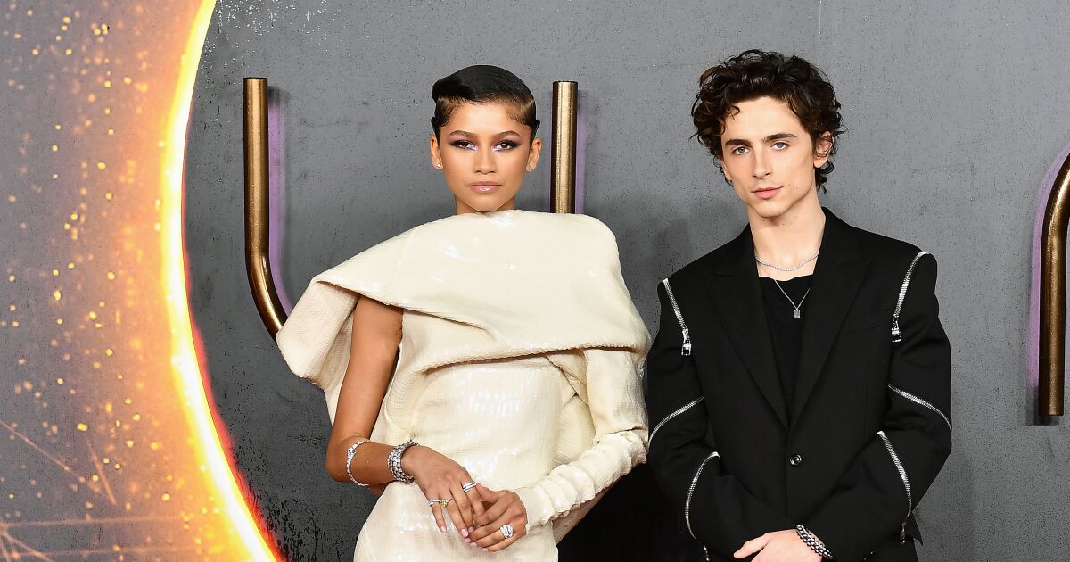 Zendaya y Timothée llegan a la premiere de Dune con sus looks más ...