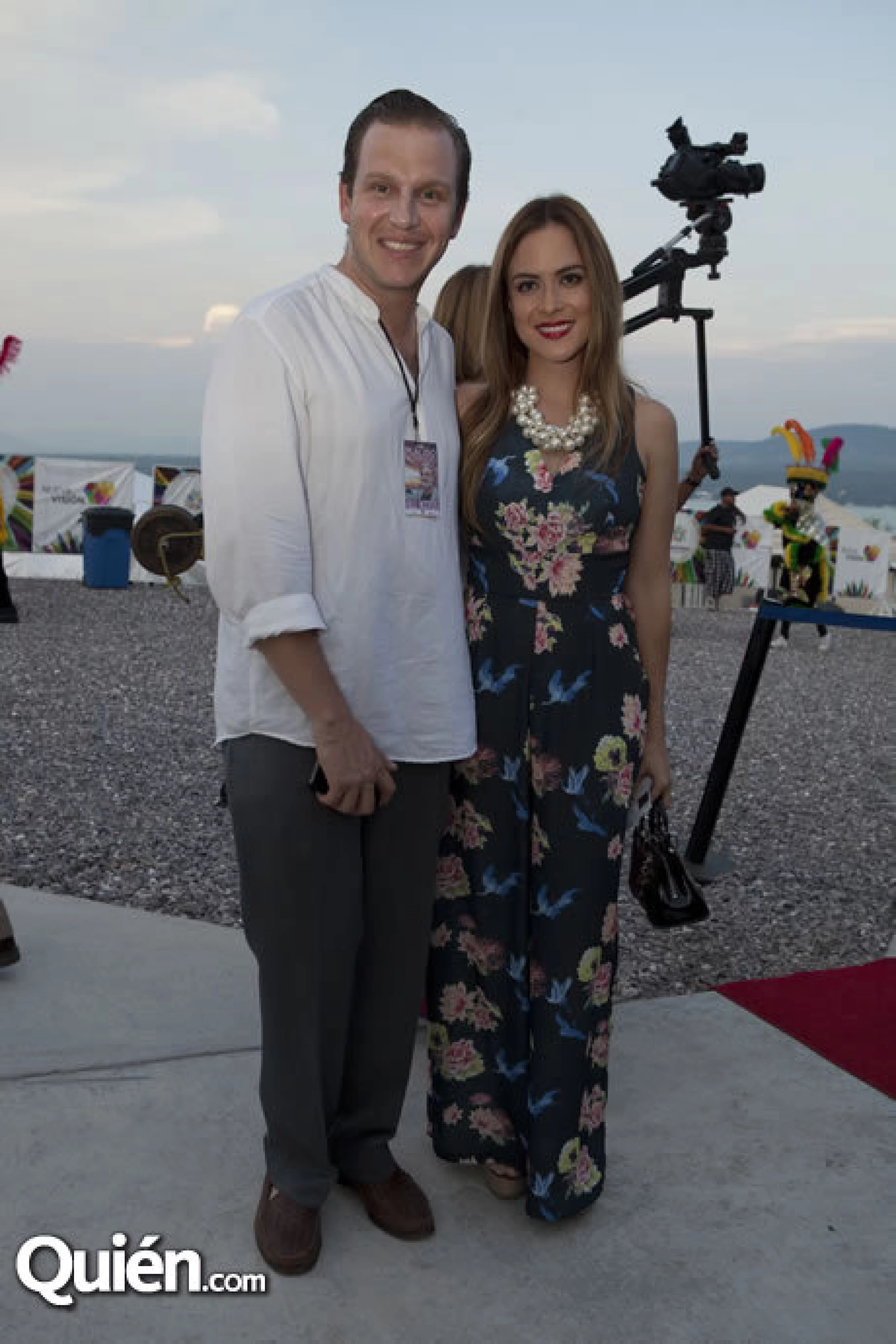 Angélica Fuentes y Jorge Vergara en el concierto de Pláci...