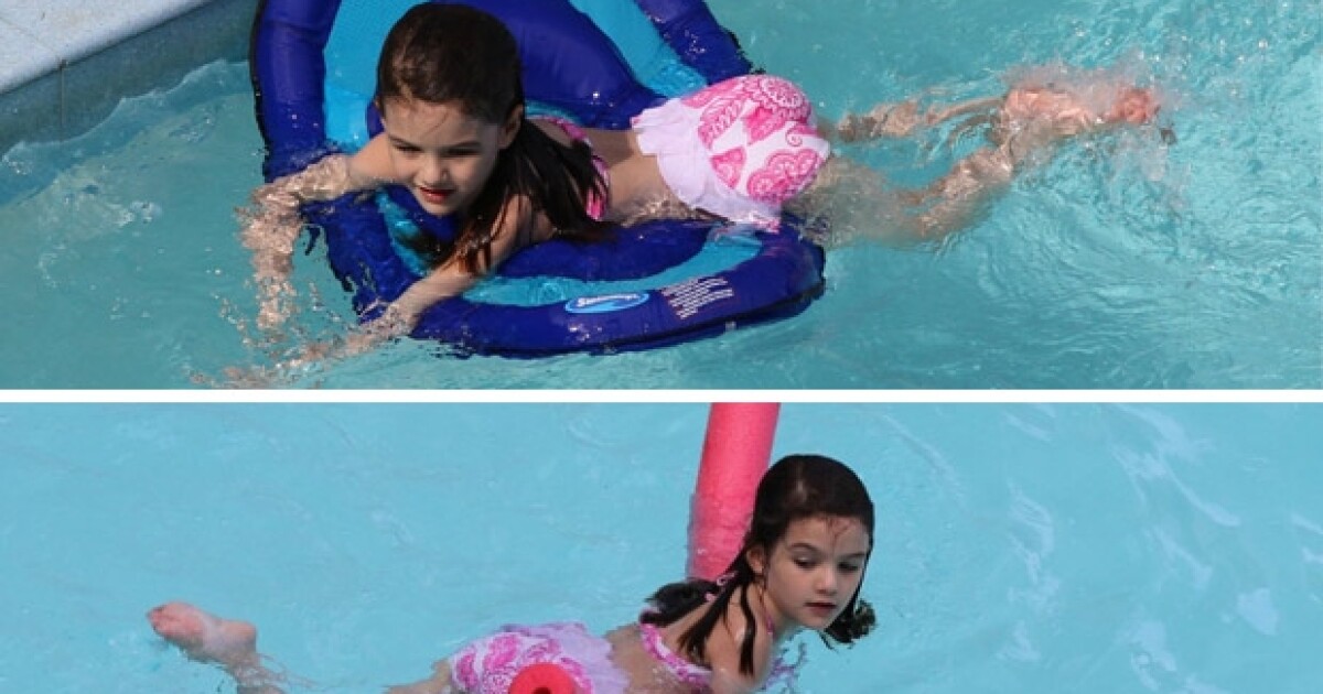 Suri Cruise aprende a nadar