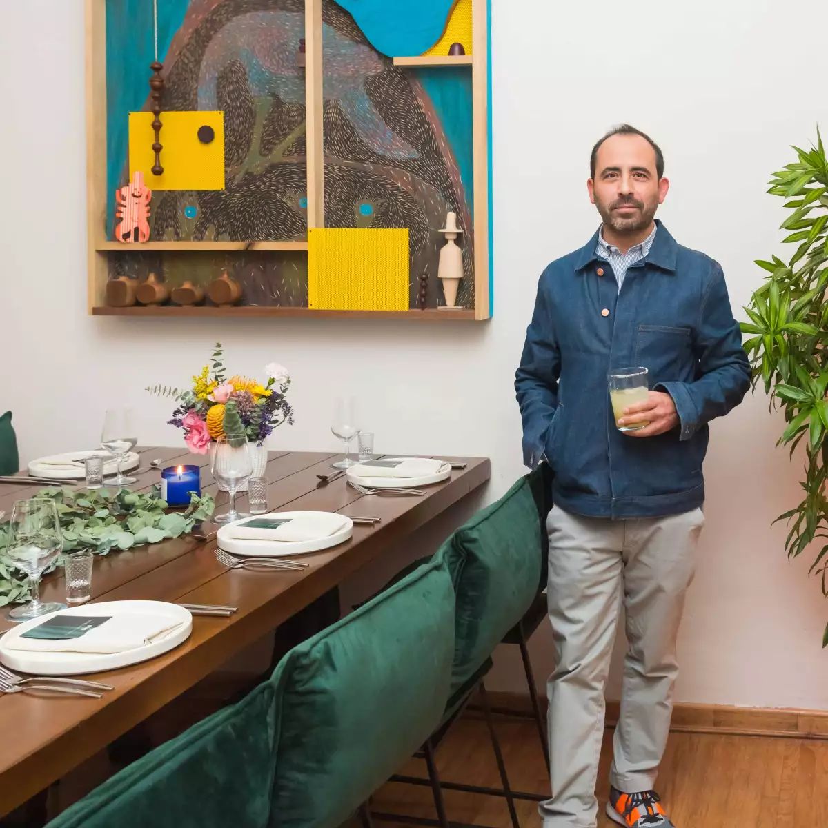 Rodrigo Ortiz Monasterio y Andrés Lebrija en una cena con Tequila 1800