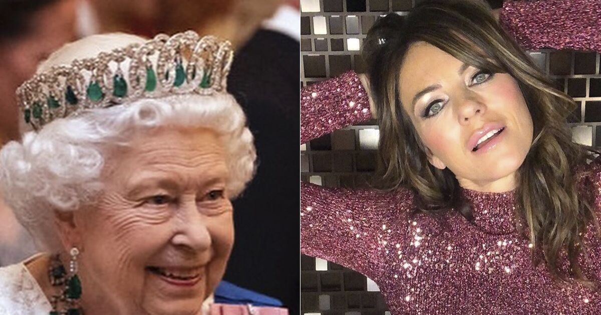 Elizabeth Hurley y la reina Isabel tienen algo aterrador en común