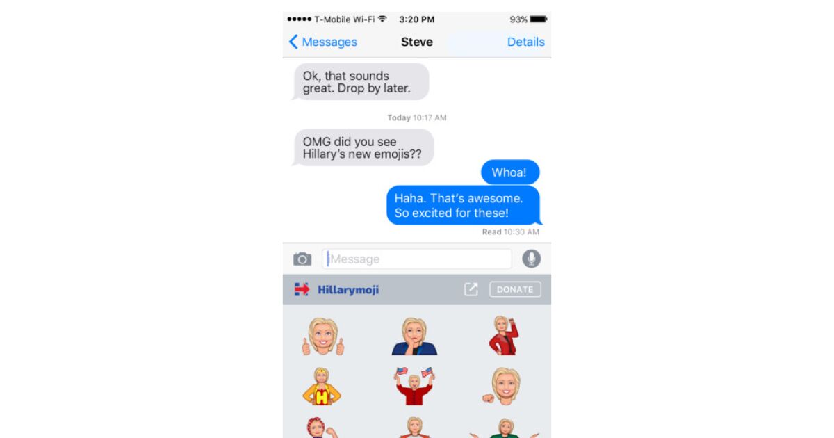 ¿Los emojis de Hillary Clinton pueden ganarse a la generación de Snapchat?