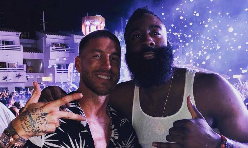 Sergio Ramos y James Harden, juntos de fiesta en Ibiza