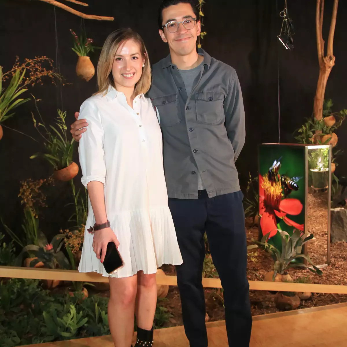 Santiago y Mónica de Haro en la apertura de la exposición Mother Nature
