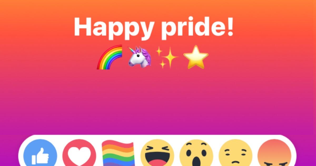 Para celebrar el mes del Orgullo Facebook trae un nuevo emoji